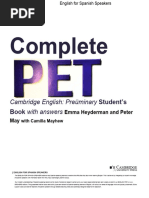 Complete PET Workbook With Answers | PDF