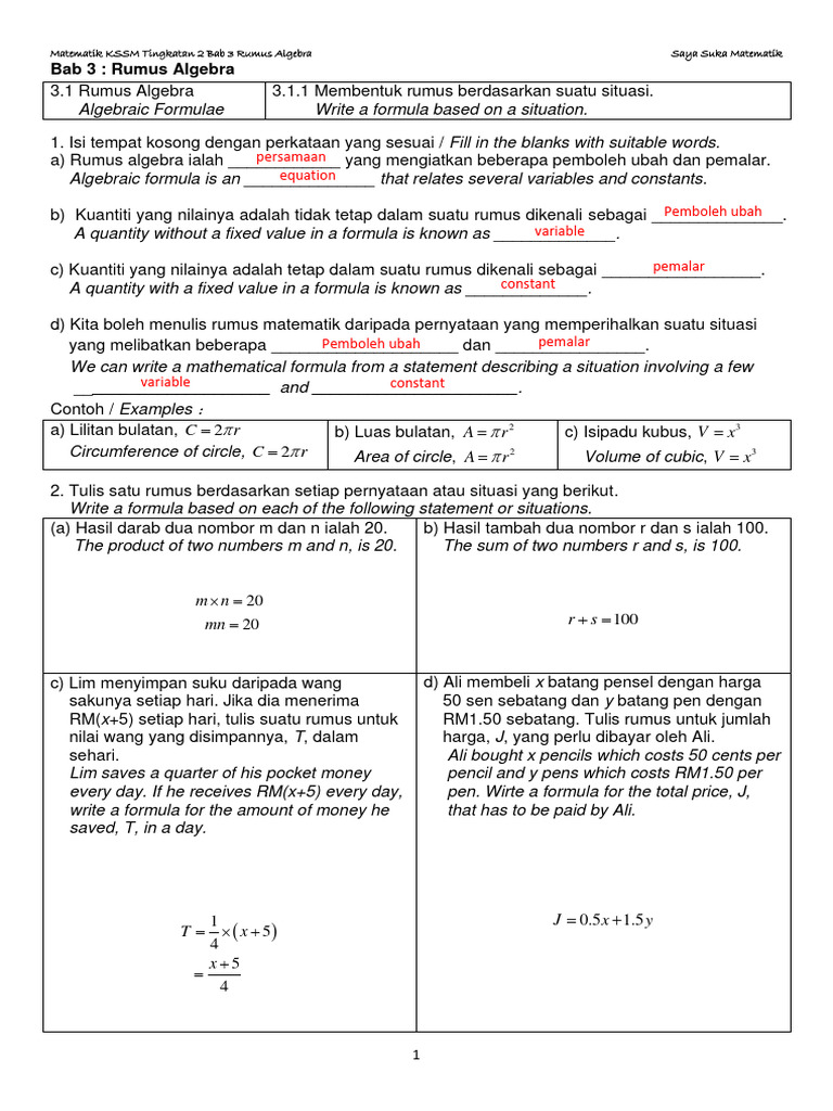 2jawapan Bab 3 Rumus Algebra Pdf