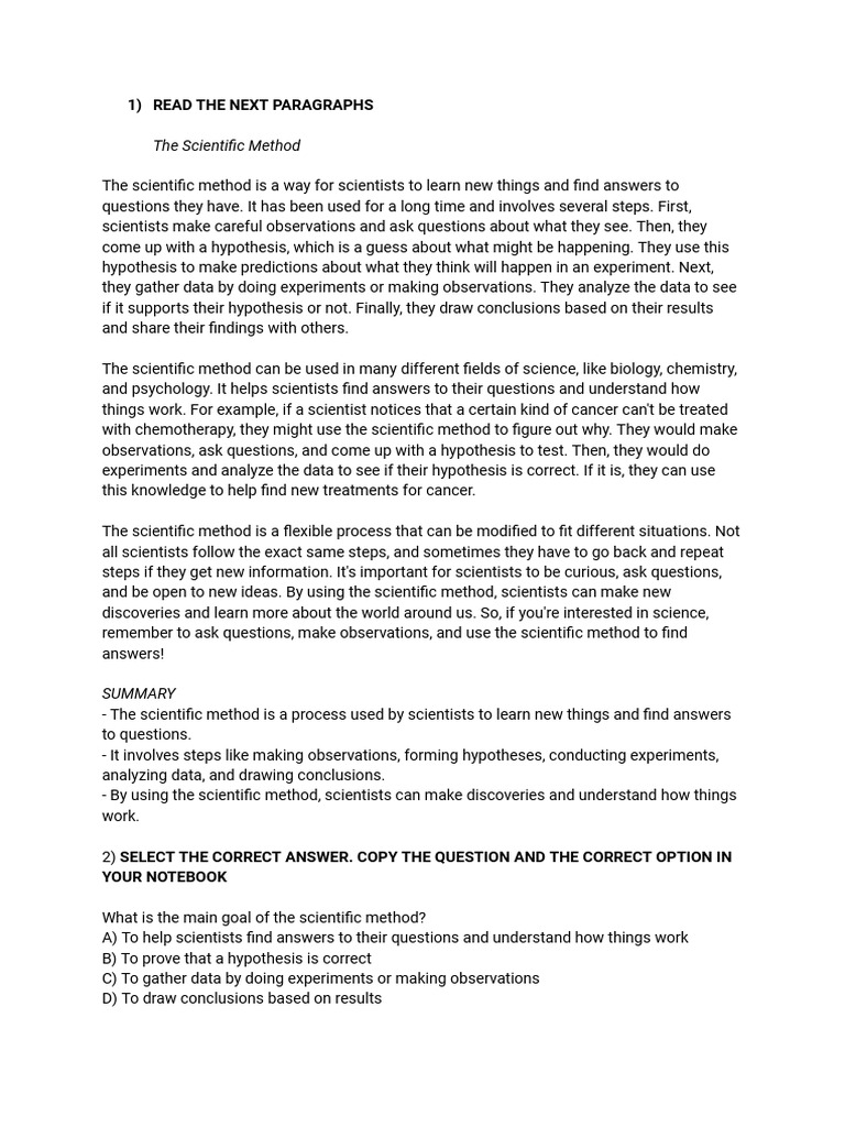 Scientific Method Activity Pdf Scientific Method Experiment 0820