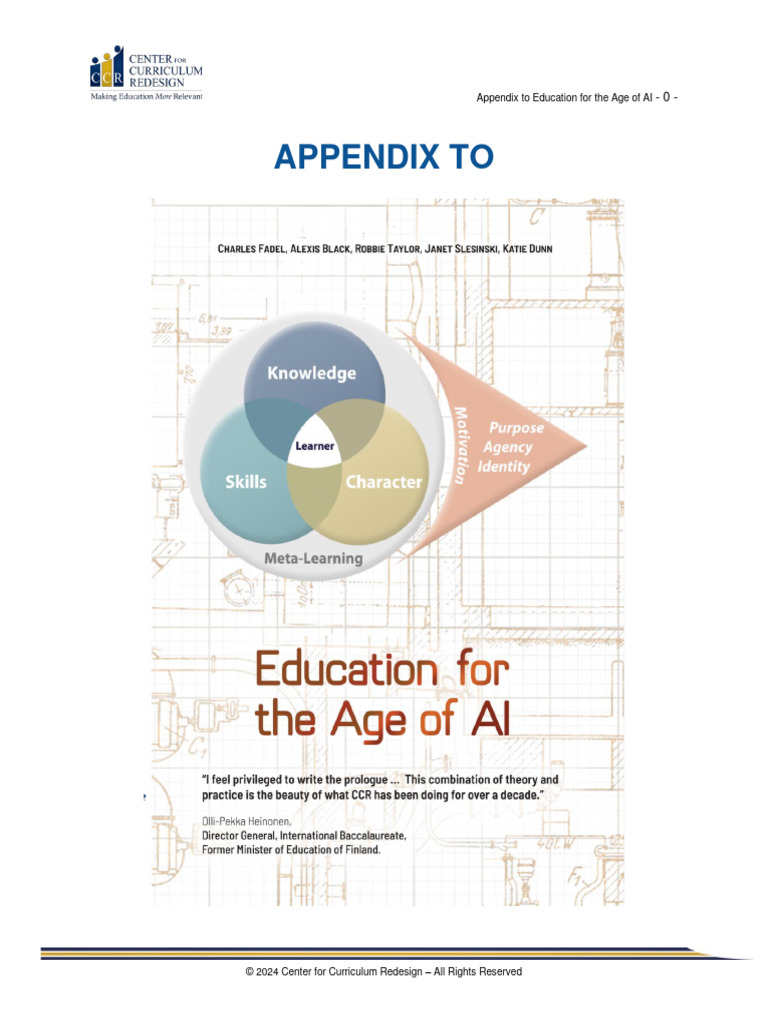 Education For The Age of AI Appendix | PDF | Artificial Intelligence ...