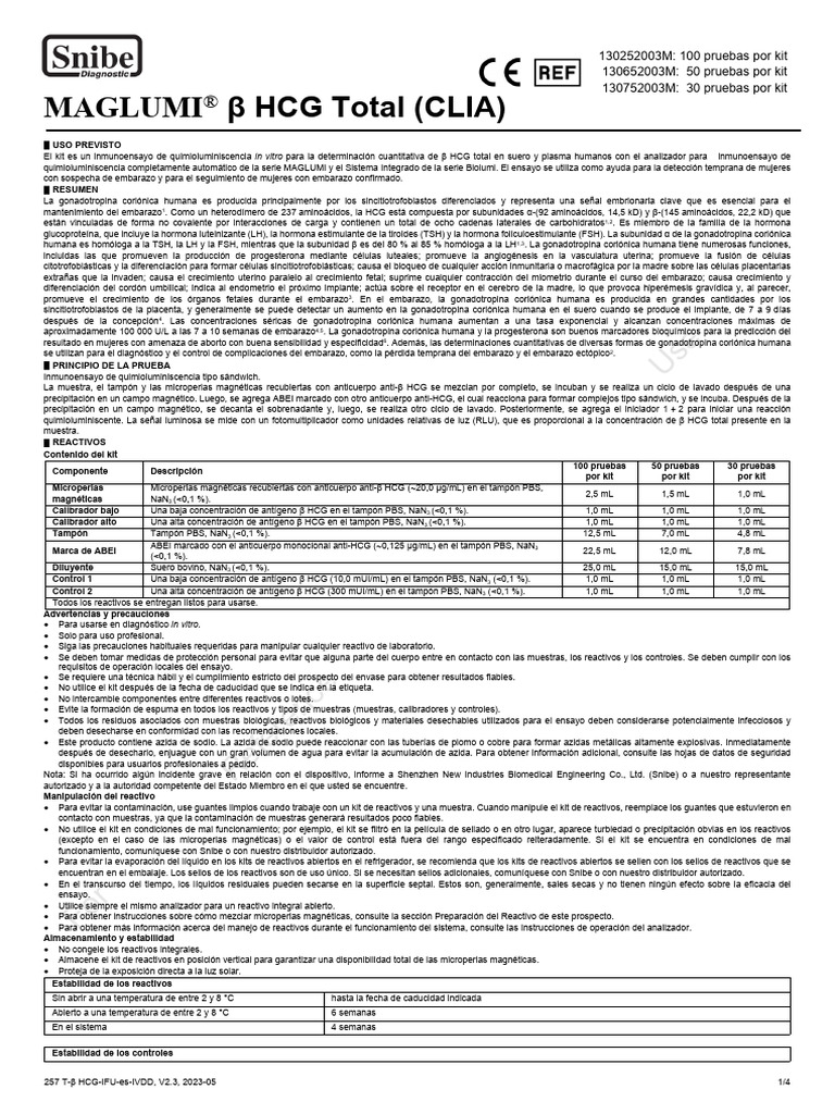 B-HCG | PDF | Gonadotropina coriónica humana | Gonadotropina