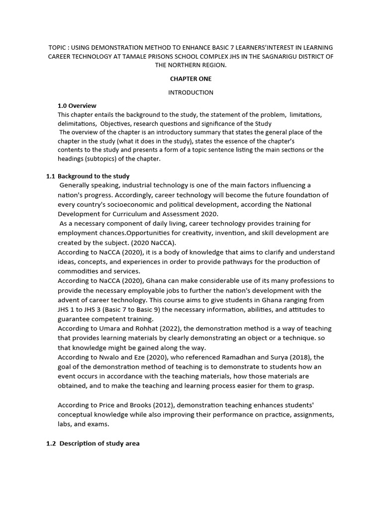 Research Chapter 1 CORRECTION | PDF | Learning | Teachers