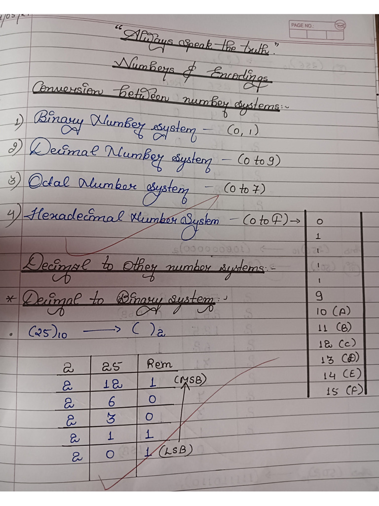 Numbers and Encodings | PDF
