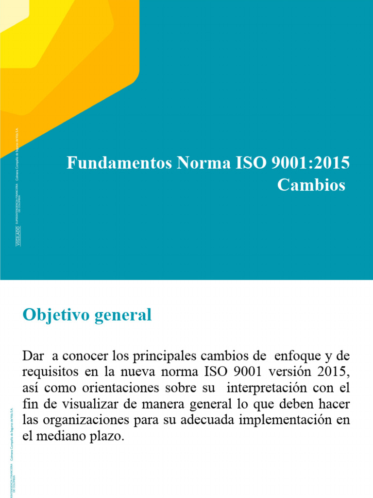Fundamentos y Cambios ISO 9001 2015 Colmena | PDF | Iso 9000 | Calidad (comercial)