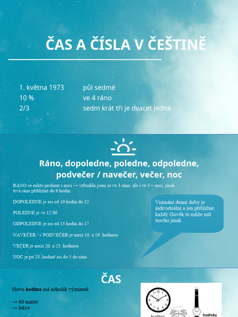 Czech For Foreigners TIME | PDF