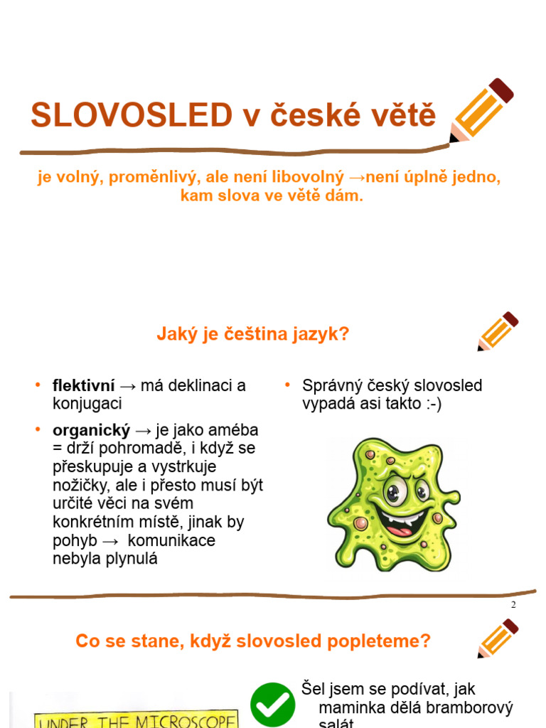Czech Word Order B2 | PDF
