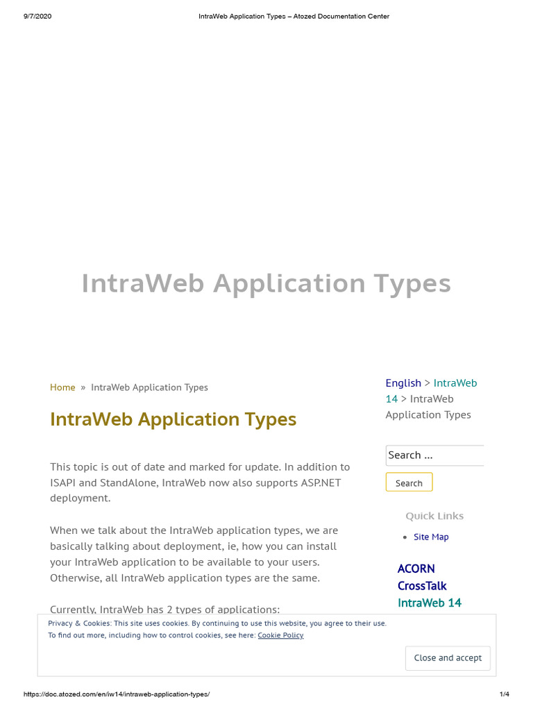 IntraWeb Application Types - Atozed Documentation Center | PDF | Port (Computer Networking ...