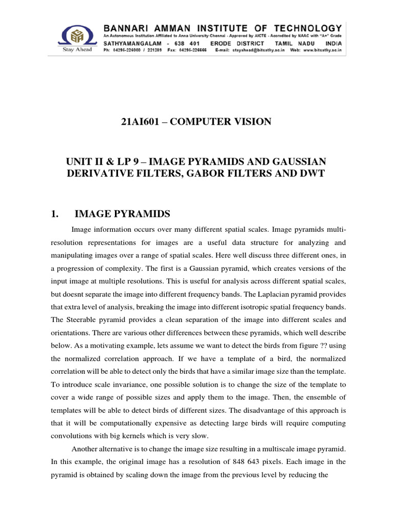 21AI601_CV_LM9_2 | PDF | Applied Mathematics | Computer Vision