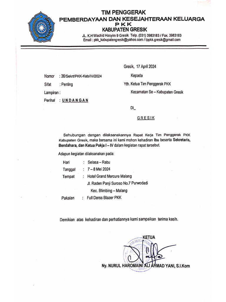 Undangan Rakor | PDF