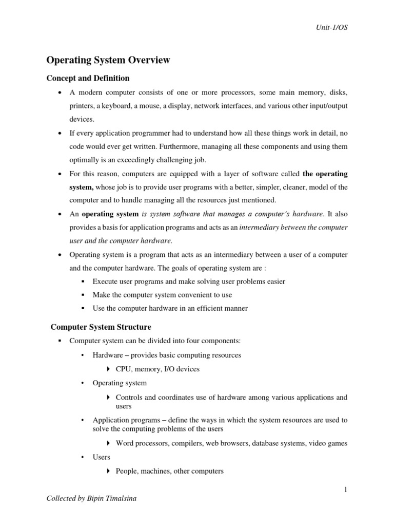 Osunit1 Pdf Operating System Virtual Machine 