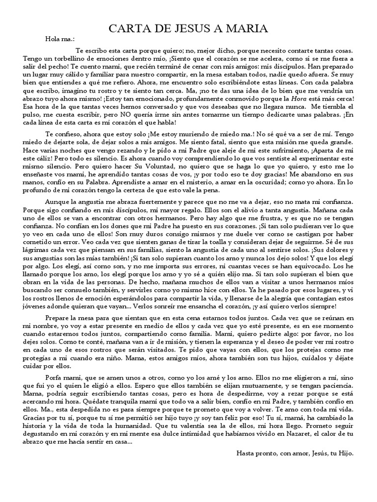 Carta de Jesus A Maria PJ 24 | PDF