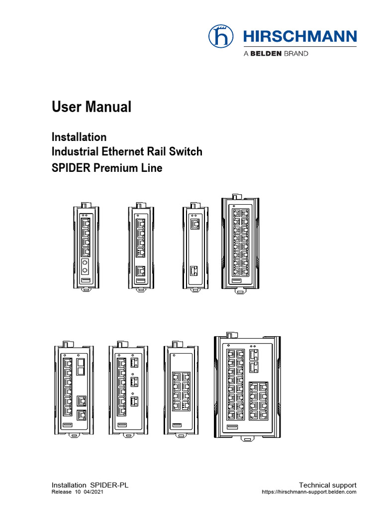 Hirschmann SPIDER Premium Line Manual | PDF | Telecommunications ...