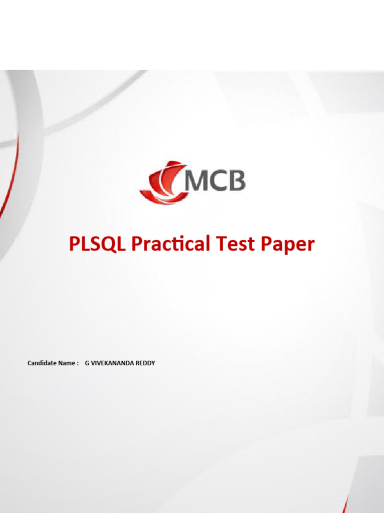 PLSQL Practical Questions | PDF | Databases | Pl/Sql