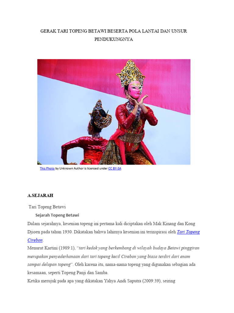 Gerak Tari Topeng Betawi-Keisya Amelya 8J | PDF