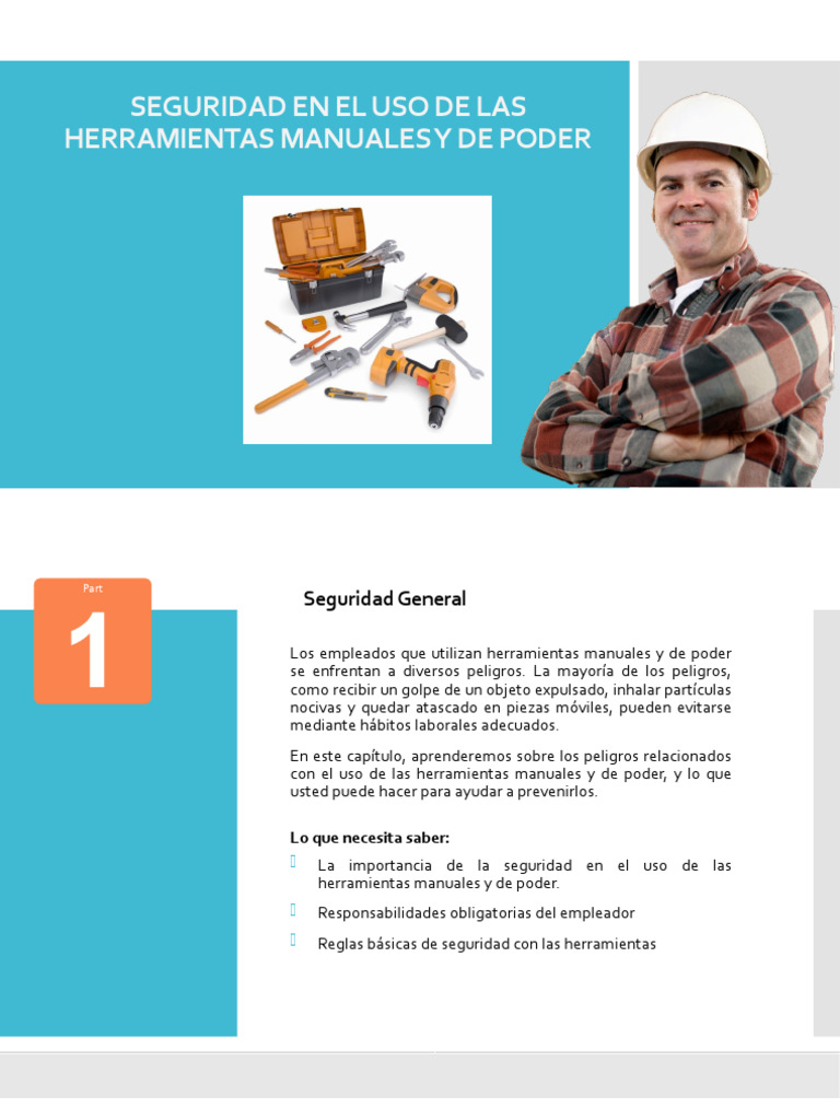 Hand and Power Tool Safety Spanish | PDF | Perforar | Aislador ...