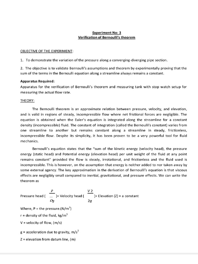 Hydraulics Lab Manual | PDF
