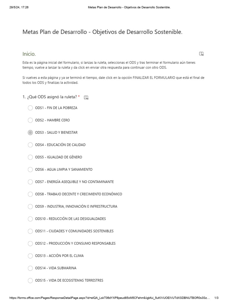 Grupo 5 - Metas Plan de Desarrollo - Objetivos de Desarrollo Sostenible ...