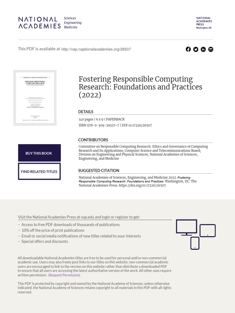 NAS Responsible Computing | PDF | Governance | Science