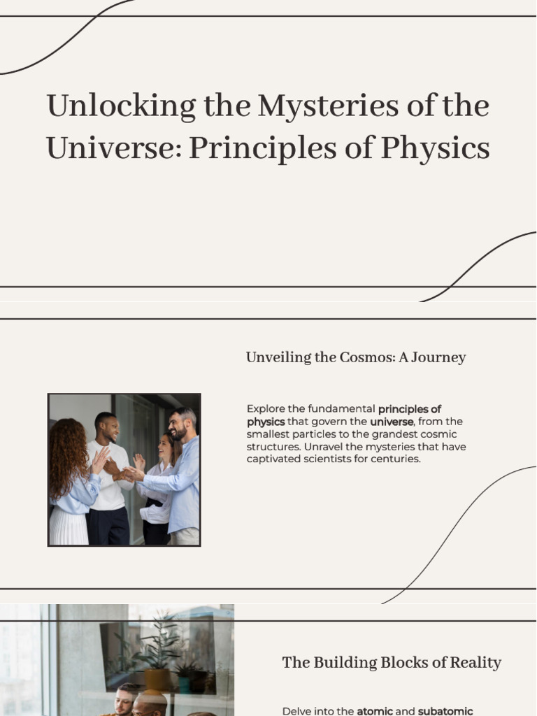 Slidesgo Unlocking The Mysteries of The Universe Principles of Physics 20240723162249qBDq | PDF ...