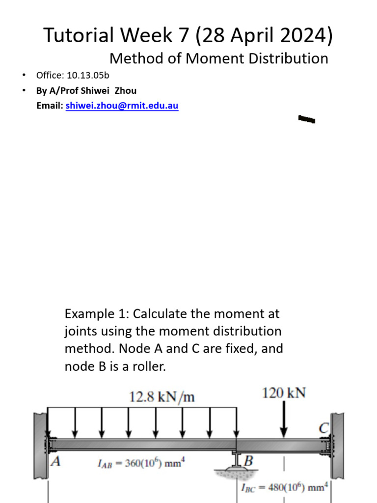Week 8 Moment Distribution Method | PDF | Analysis | Applied Mathematics