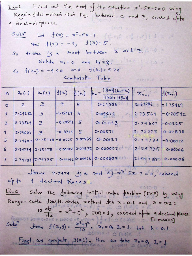 Numerical Year Solve | PDF