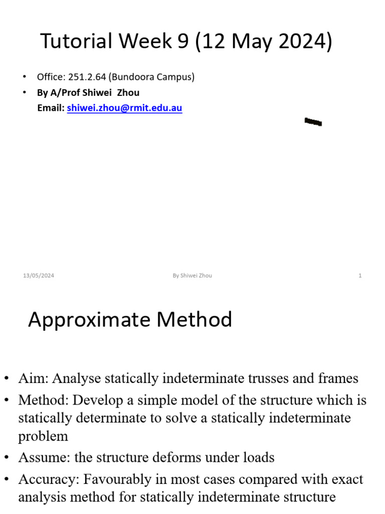 Week9 Approximation by Shiwei | PDF | Beam (Structure) | Truss
