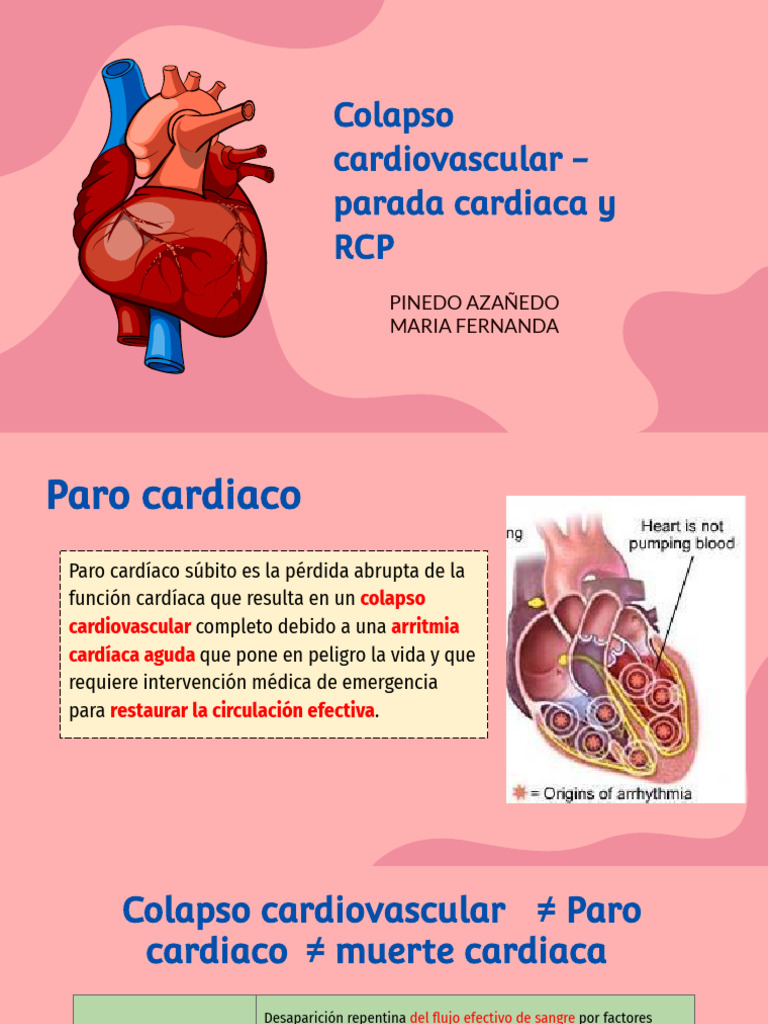 Colapso Cardiovascular - Parada Cardiaca y RCP | PDF | Infarto de ...