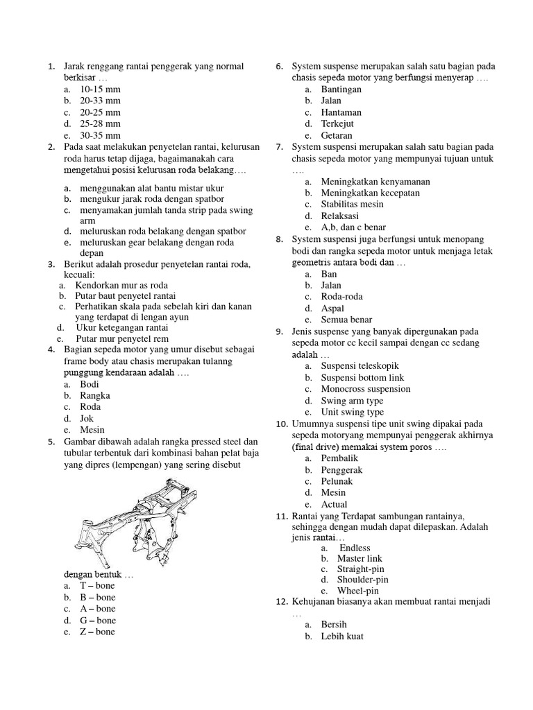 Latihan Soal PSSM PAT Sem 4 | PDF