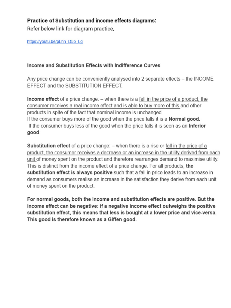Income and Substitution Effects Explained | PDF | Utility | Economies