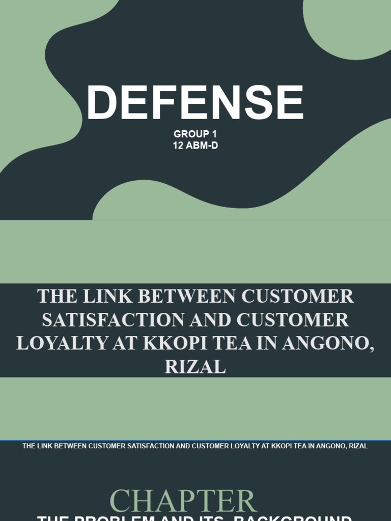 Final Defense Group 1 | PDF | Customer Satisfaction | Survey Methodology