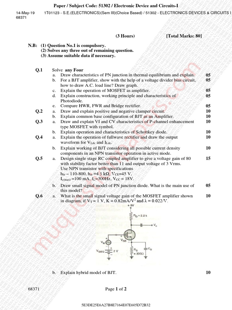 Se-Etrx Sem3 Edc1-Cbcgs May19 | PDF