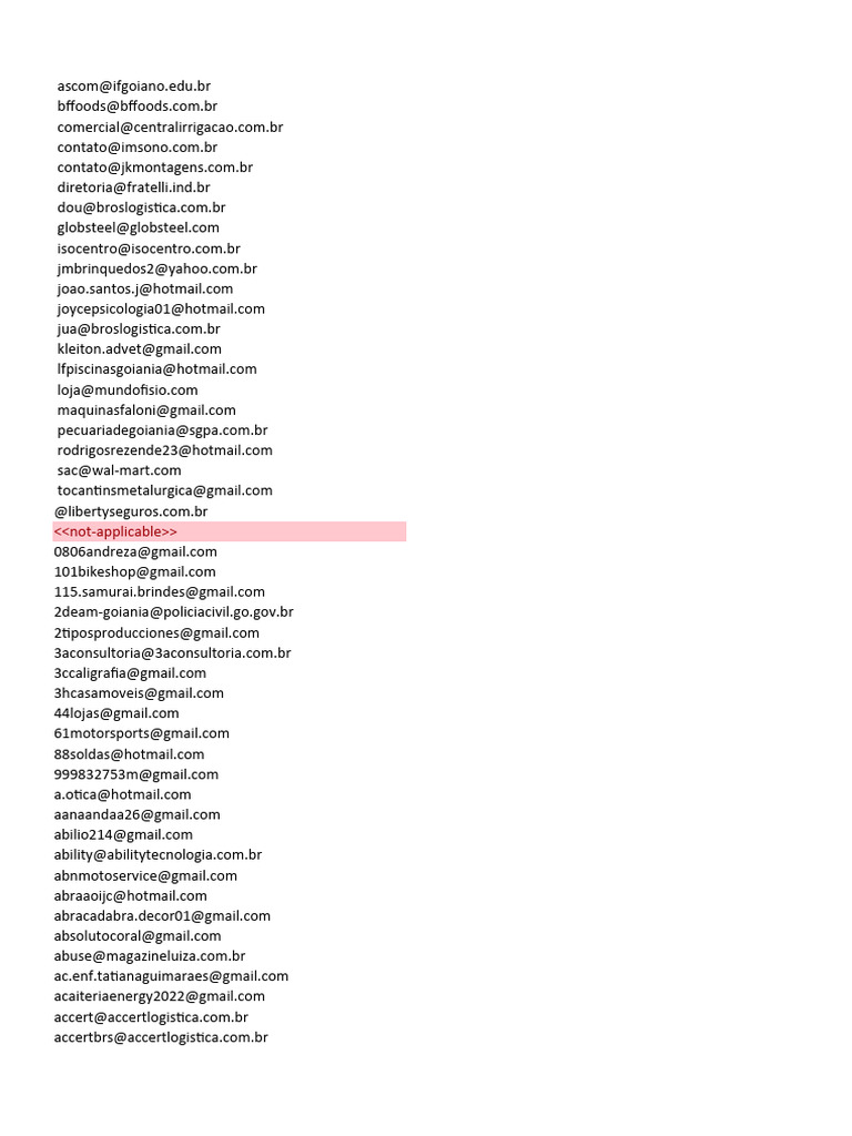 Lista de E-Mail | PDF