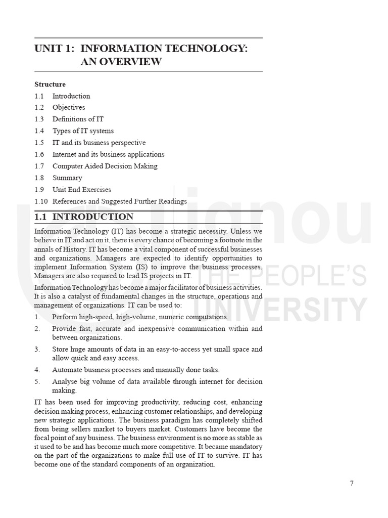 Overview of Information Technology | PDF | Internet | Computer Network