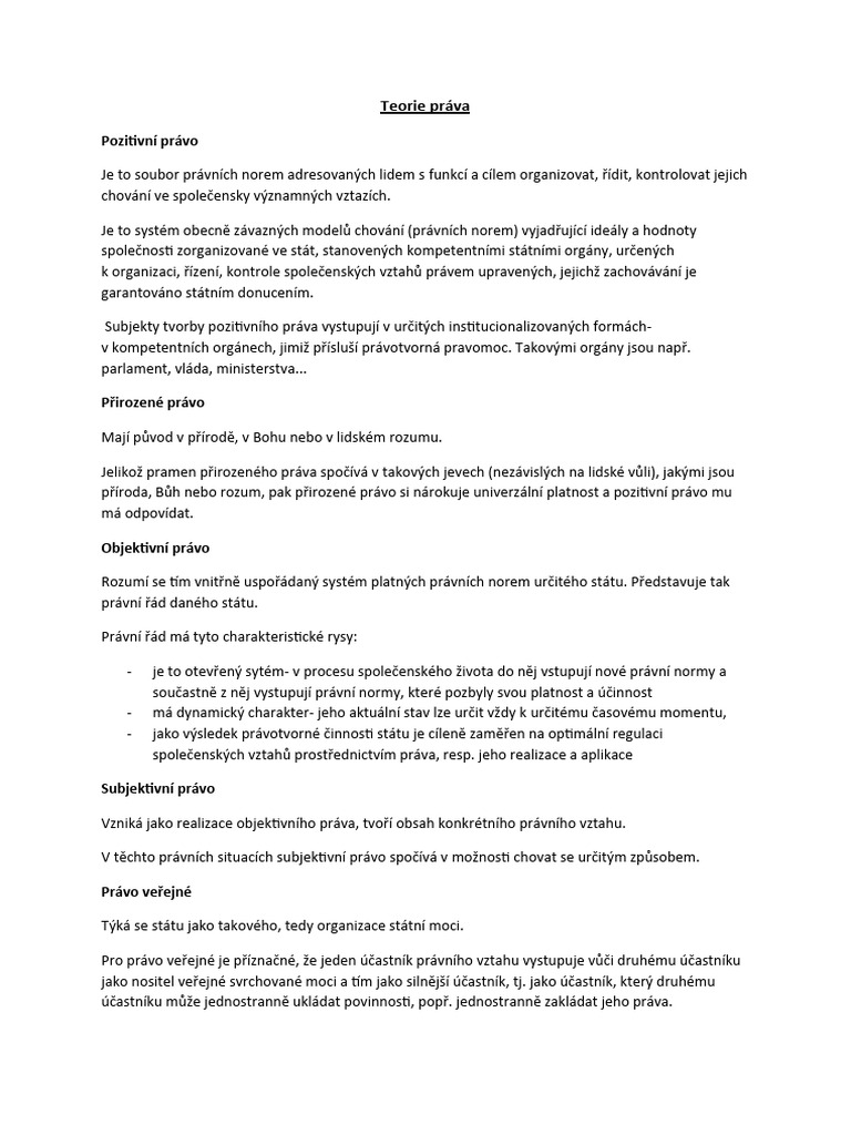 Teorie Práva | PDF