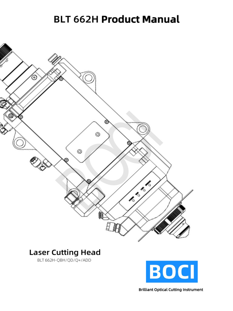 BLT 662H Laser Cutting Head Manual | PDF | Optical Fiber | Electrical ...