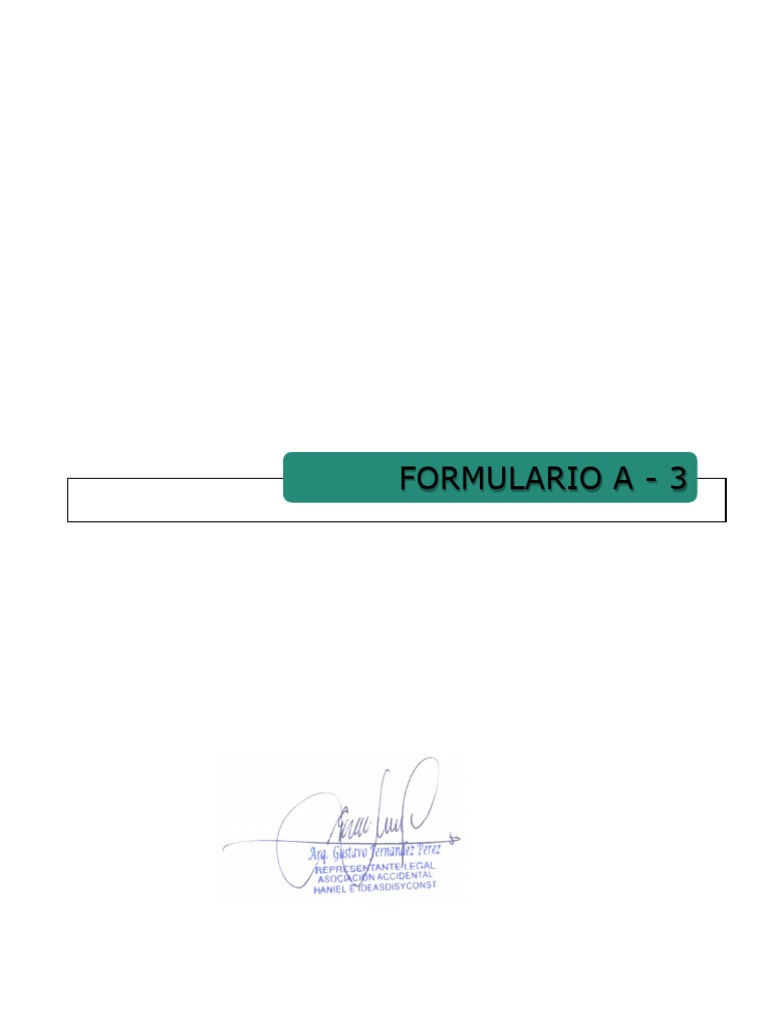 Formulario A-3 | PDF