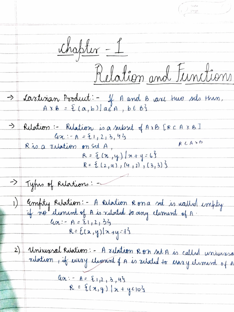 CH 1 NOTES Class 12 | PDF