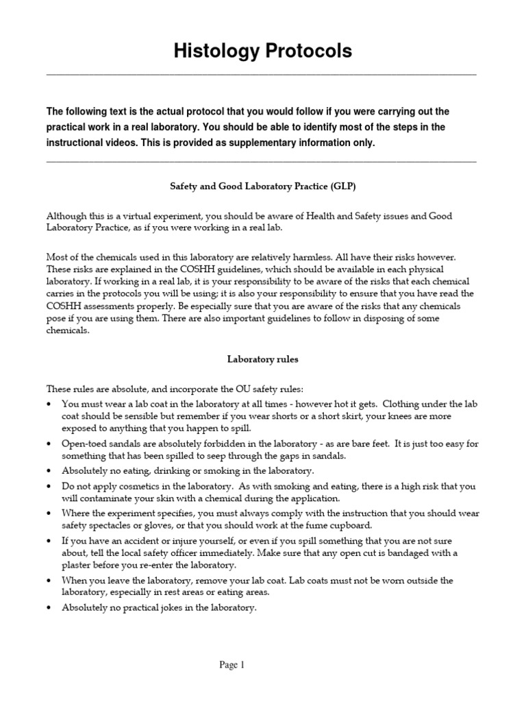 Histologylabprot Download Free Pdf Histology Staining