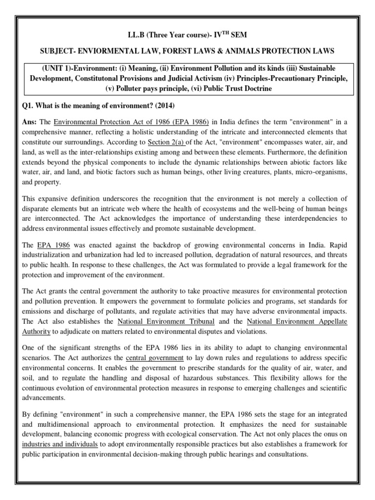 Environmental Law | PDF | Sustainability | Sustainable Development