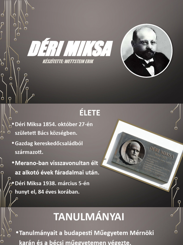 Déri Miksa | PDF