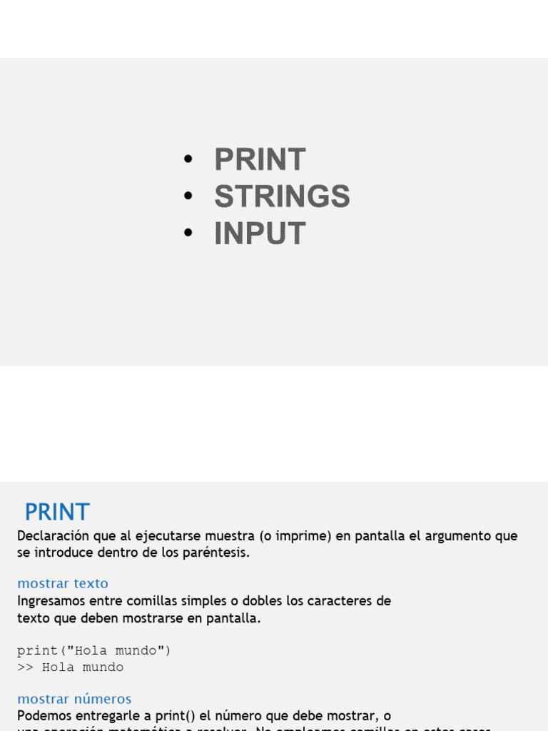 Introducción a Python: Variables y Control | PDF | Python (lenguaje de programación) | Variable ...
