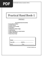 Physics Practical Notebook Class 12th State Board | PDF