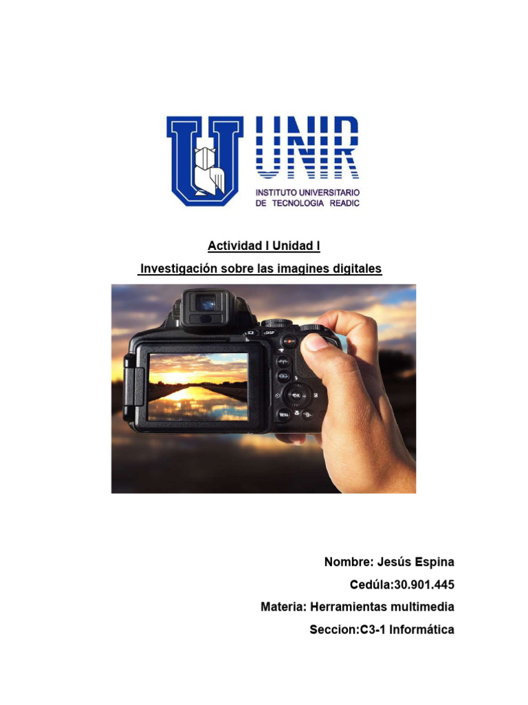 Actividad I Unidad L Herramientas Multimedia Sobre Imagenes Digitales | PDF | Formato de imagen ...