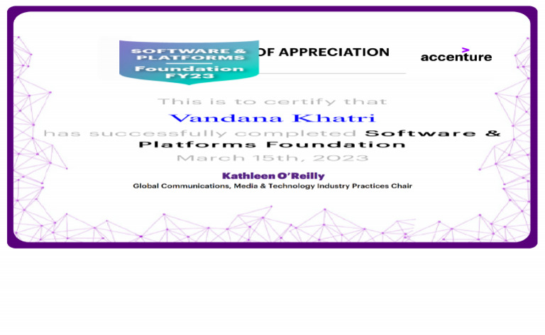 Software & Platforms Certificate | PDF