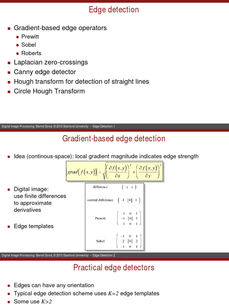 11 Edge Detection Combined | PDF | Graphics | Vision