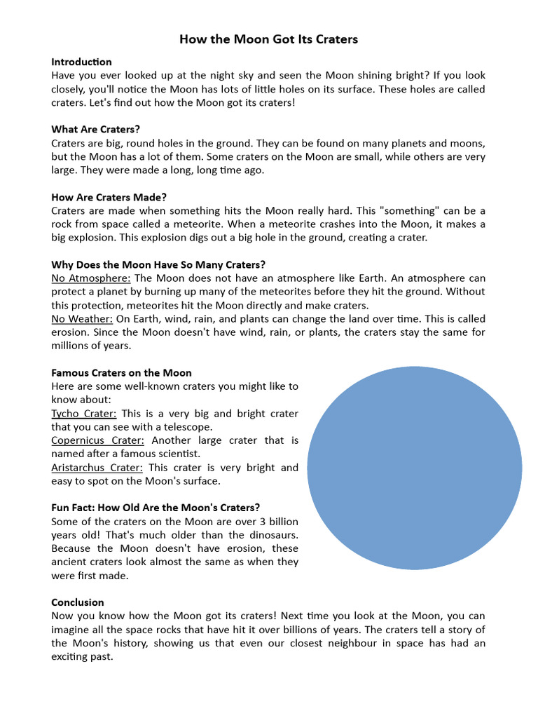 How The Moon Got Its Craters | PDF | Moon | Impact Crater