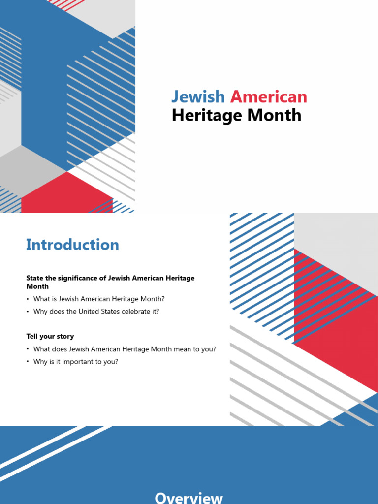 Jewish American Heritage Month Presentation | PDF