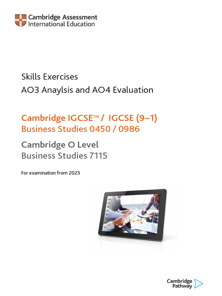 Skills Exercises - AO3 Analysis and AO4 Evaluation | PDF | Learning ...