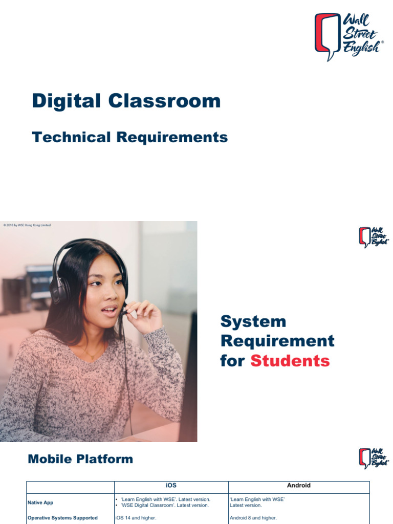 Digital Classroom Technical Requirements | PDF | Bluetooth | Android ...