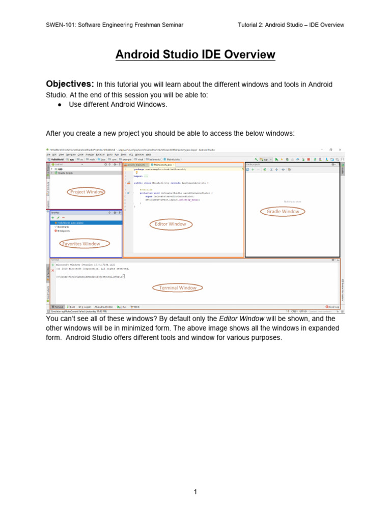Tutorial 2 Android Studio IDE Overview | PDF | Android (Operating System) | Computer File